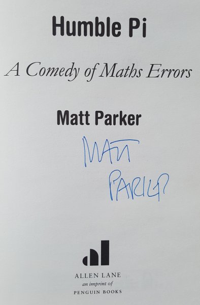 Humble Pi – Matt Parker – Ramblings on my bookshelves